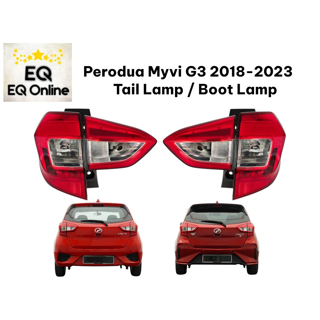 Perodua Myvi 2018-2023 G3 Tail Lamp Or Boot Lamp (L/R) Lampu Belakang ...