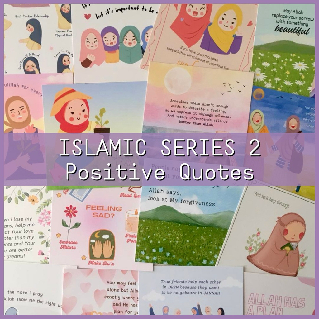 [MINIMUM 10pcs] ISLAMIC SERIES 2 - POSITIVE QUOTES CARD | Shopee Malaysia