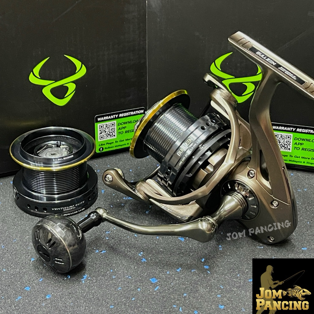【Jom Pancing】BULLZEN VENTISURF ELITE (+🆓EXTRA SPOOL) SPINNING SURF ...