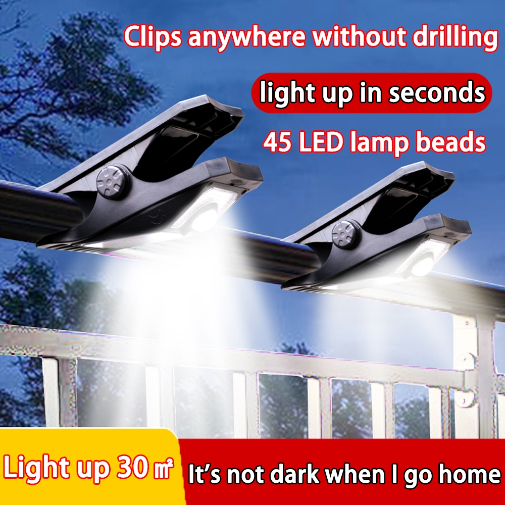 Solar Light Outdoor Garden Clip Motion Sensor LED Light Sunlight ...