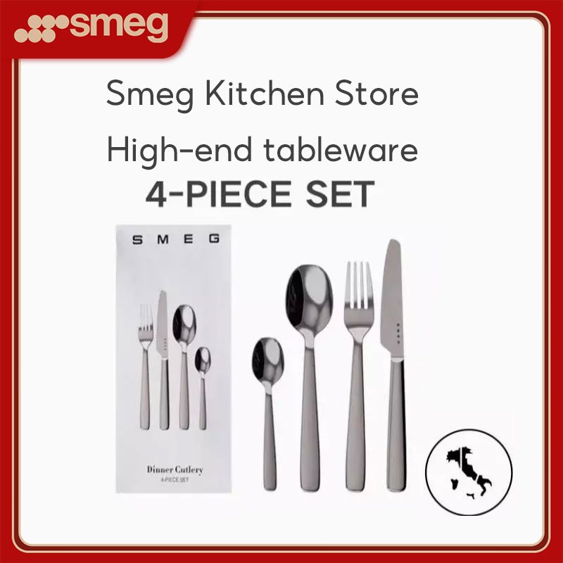 SMEG high-end cutlery set 4-piece stainless steel dinner cutlery modern ...