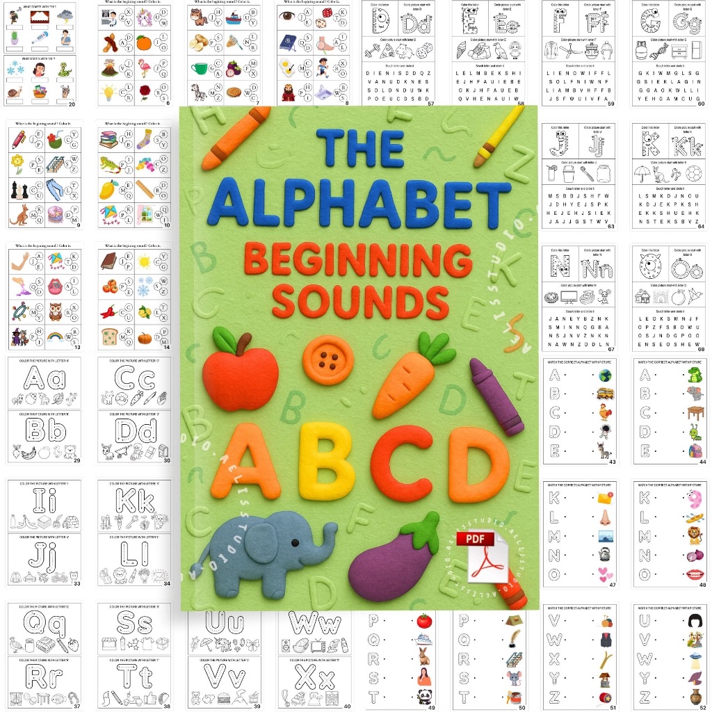 (PDF) THE ALPHABET (BEGINNING SOUND) | Shopee Malaysia