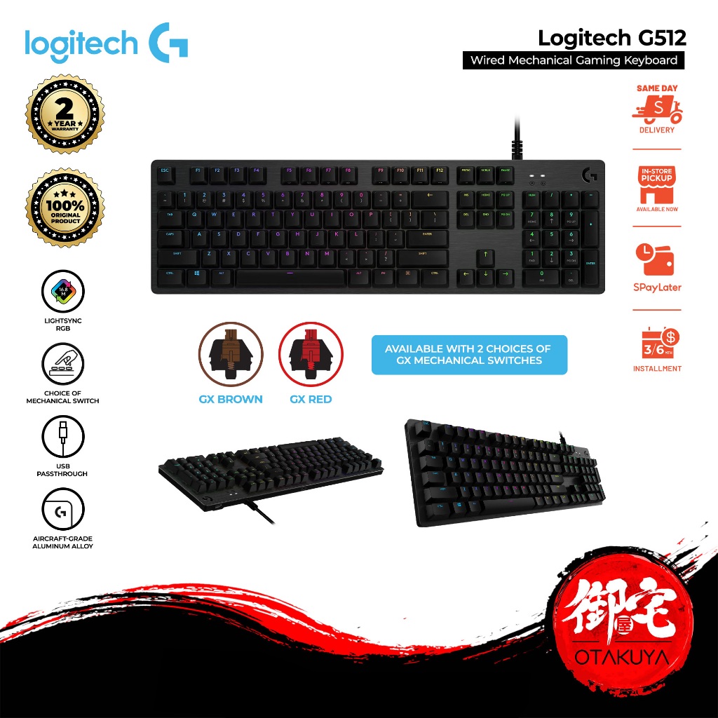 Logitech G512 Carbon LIGHTSYNC RGB Mechanical Keyboard Mechanical ...