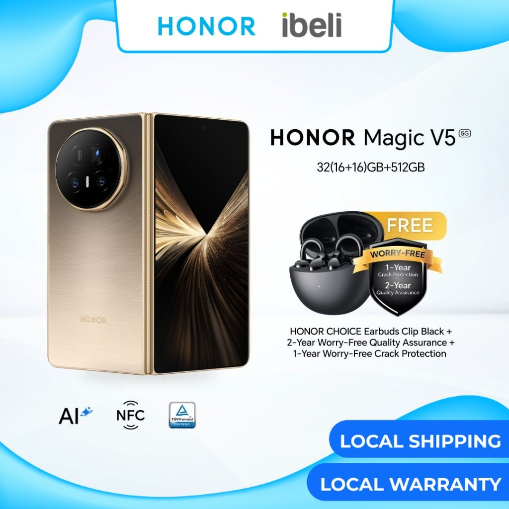 [NEW] HONOR Magic V5 5G Smartphone 32(16+16)GB+512GB Snapdragon 8 Elite ...