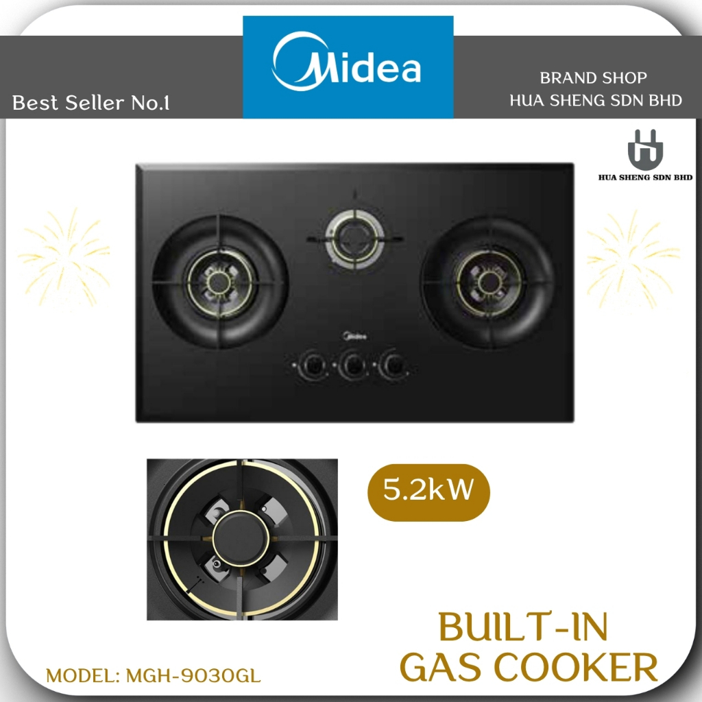 MIDEA MGH-9030GL 5.2KW BUILT-IN GAS HOB | Shopee Malaysia