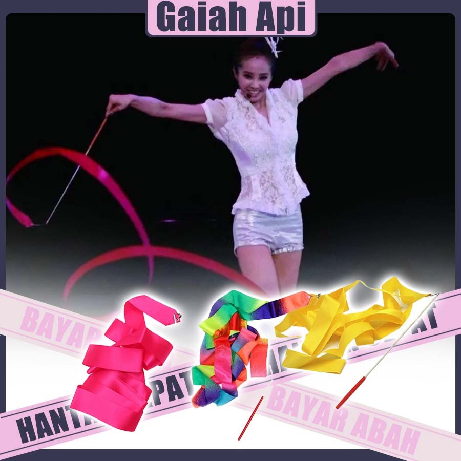 Colorful Dance Ribbon Stick 4M Long Nylon Streamer for Rhythmic ...