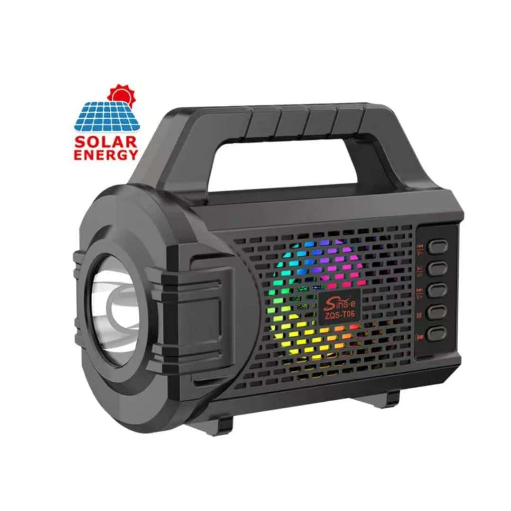ZQS-T06 TWS Wireless Bluetooth Portable Speaker/Solar Rechargeable ...