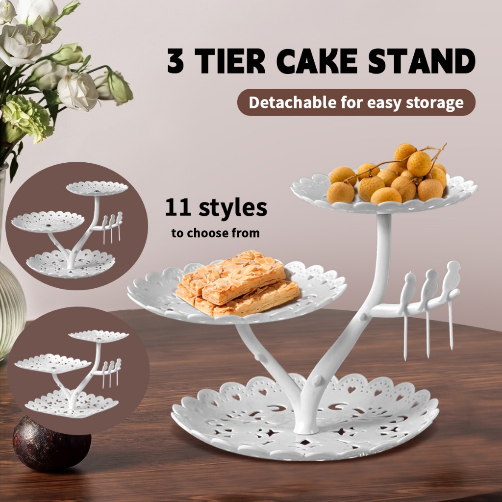 Double Cupcake Stand Dessert Display Layer Tray For Party Table ...
