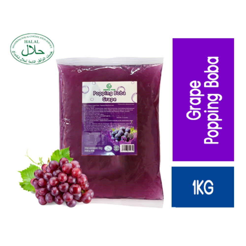 HALAL Grape Popping Boba - 1KG | 葡萄 爆爆珠 | Boba Meletup | Pearl Bobo ...
