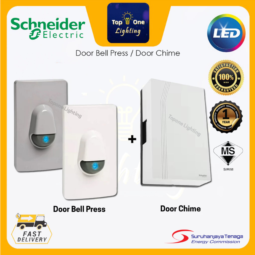 Schneider Electric Kavacha IP44 Weatherproof Surface Mount Door Bell ...