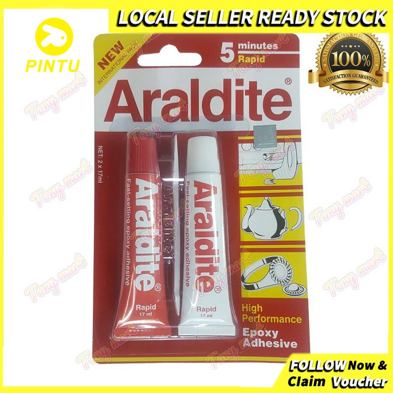 Araldite Fast Multi-Purpose Epoxy Adhesive, Quick Drying, Clear Texture for Applications ...