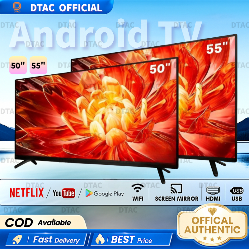 Tv Pintar Dtac Televisyen Smart LED 55 Inch Netflix Hdmi Usb Android ...