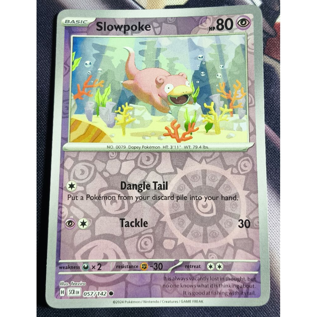 POKÉMON PTCG SV07: Stellar Crown 057/142 Slowpoke Reverse Holo | Shopee ...