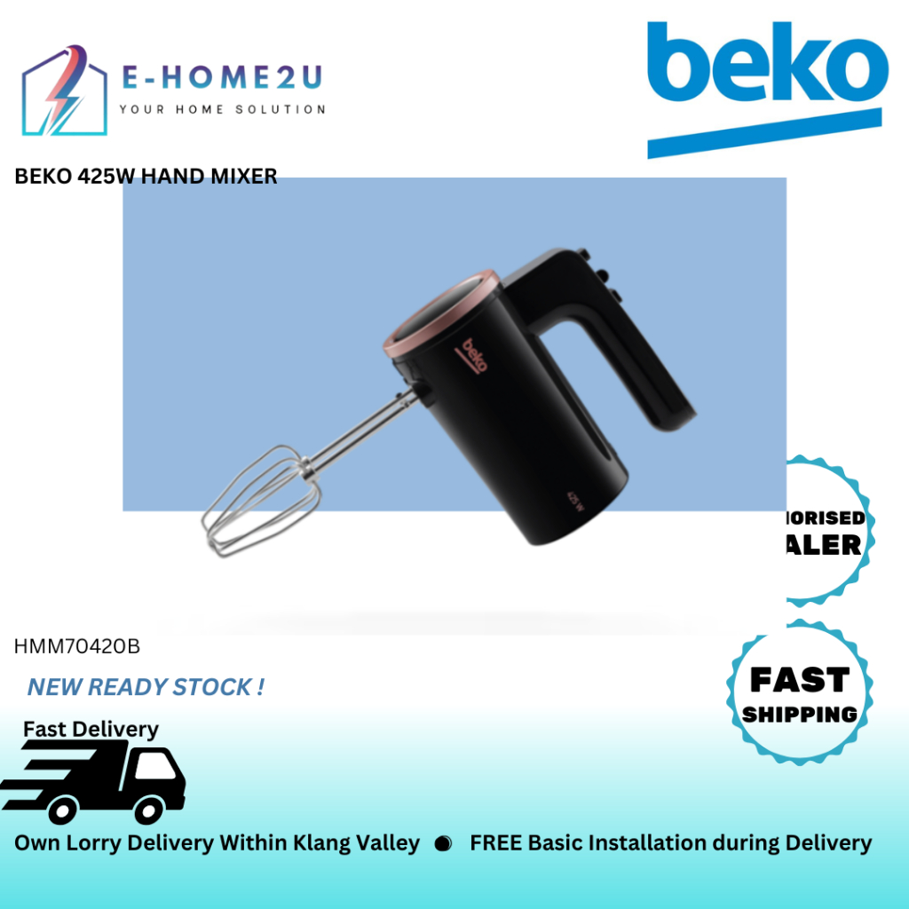 [Berbaloi] Beko Hand Mixer HMM70420B 425W (Black) | Shopee Malaysia