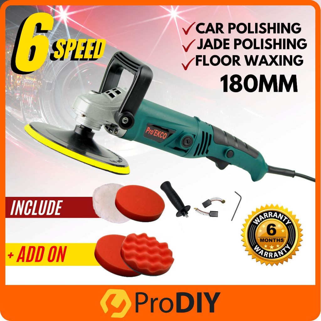 PRO' EKCO 9117C GPO 128 Polisher / Waxer 1580w 180mm ( 7" ) Car Polish ...