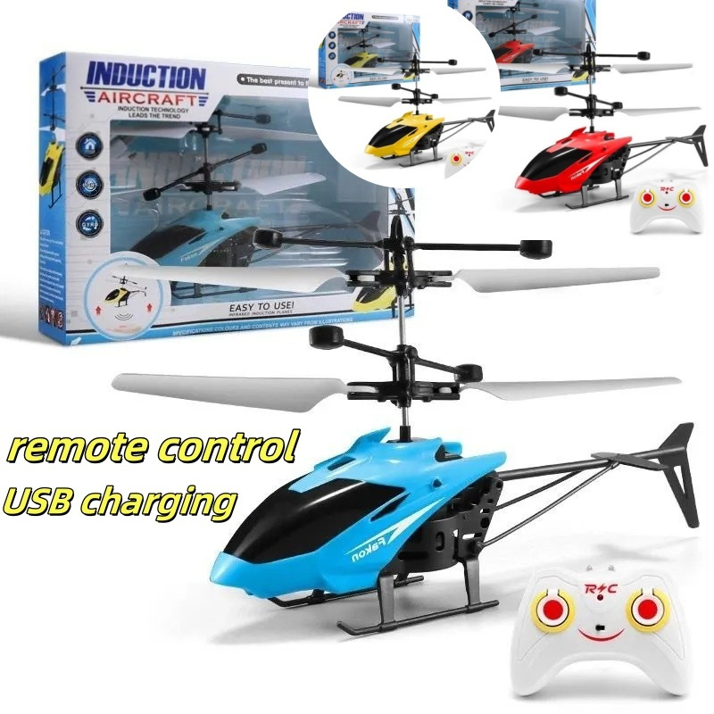 Rechargeable RC Helicopter Drone Toy Infrared & Hand Sensor Induction ...