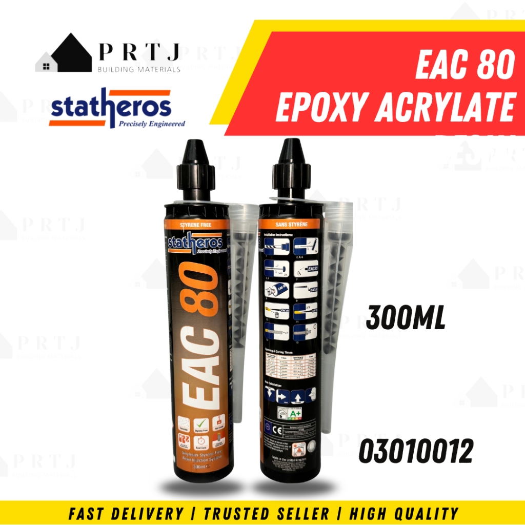 statheros EAC 80 SILICON EPOXY 300ML ACRYLATE RESINE / GAM PENAHAN BESI ...