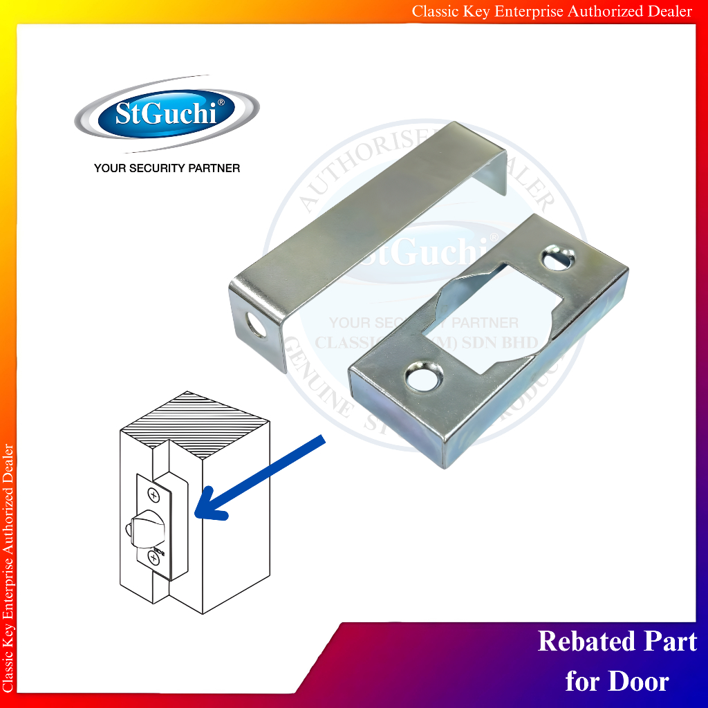 St Guchi Round Strike Plate for Door Lock | Cylindrical Lock Rebated ...