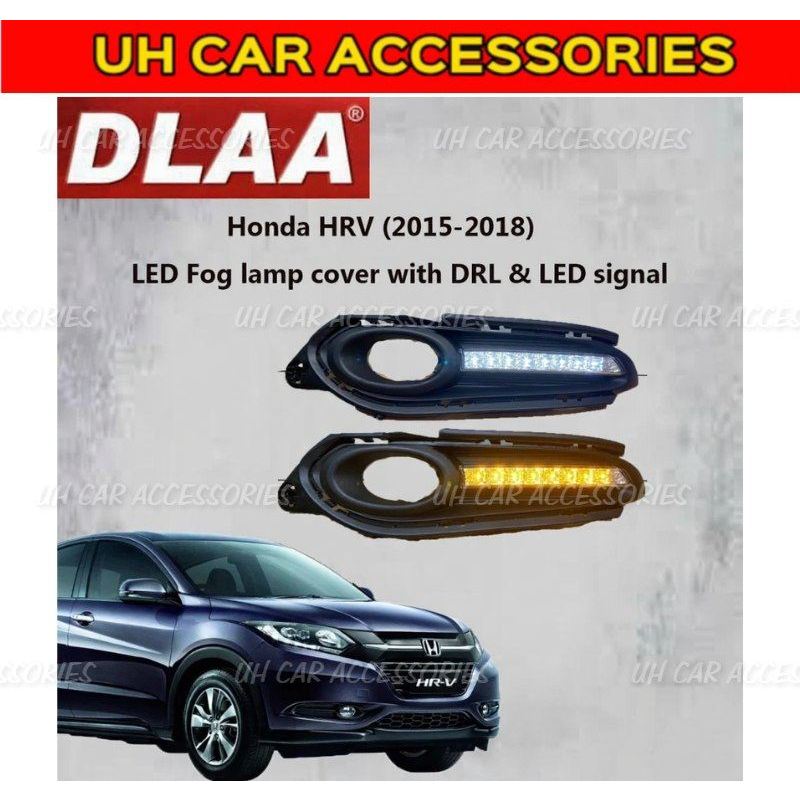 Honda HRV (2015 - 2018) LED Fog Lamp/ Spotlight Cover with DRL & LED ...