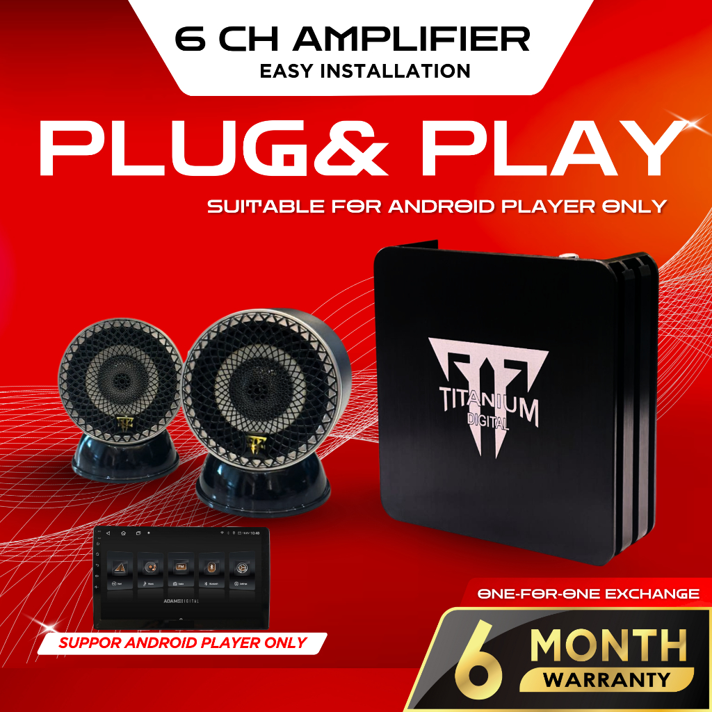 6ch DSP Amplifier for Android Player Plug & Play sound boost car ...
