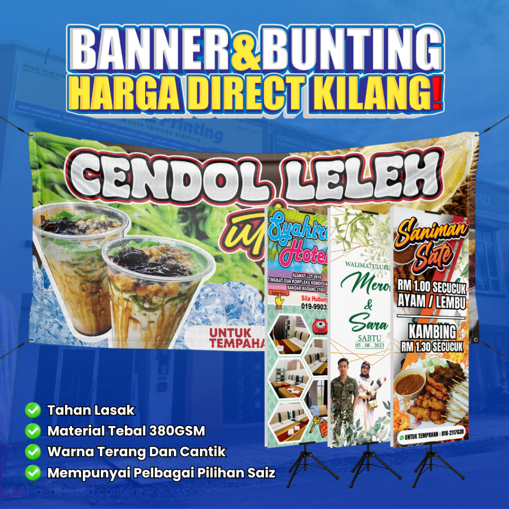 Banner & Bunting Harga Direct Kilang B40 | Shopee Malaysia