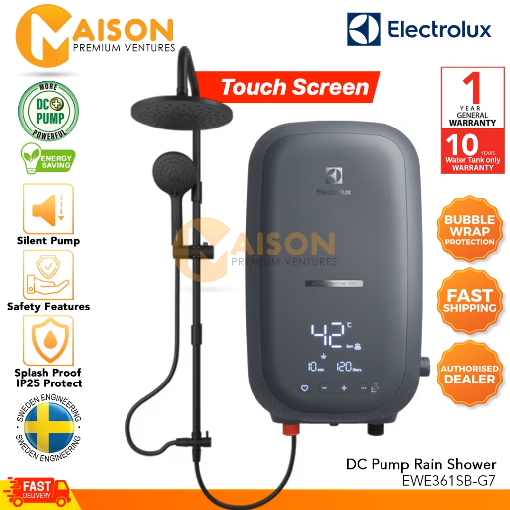 [New Model] Electrolux Rain Shower Water Heater With DC Inverter Pump ...