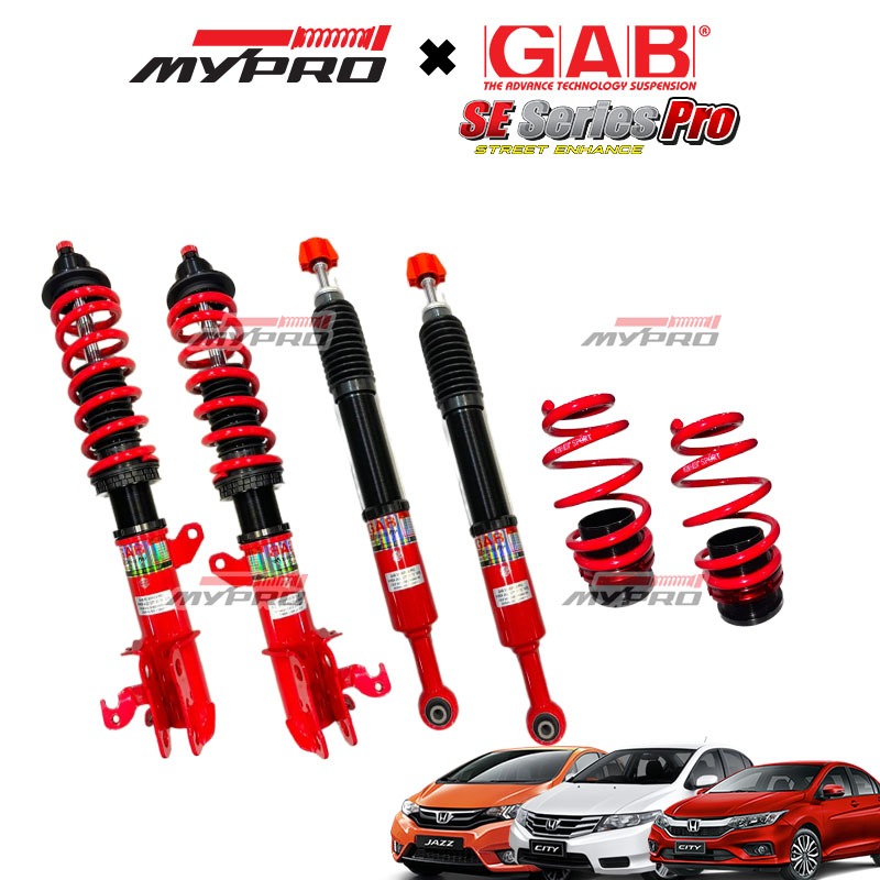 GAB SE Series Pro Adjustable Absorber High Low Soft Hard Honda City ...