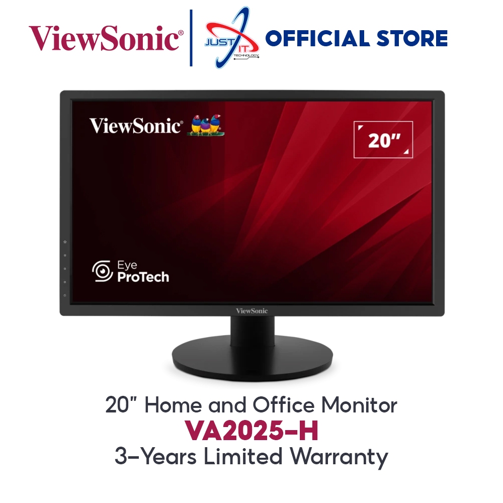 VIEWSONIC VA2025-H MONITOR (19.5" HD / 5MS / 60HZ / VGA + HD MI ) | Shopee Malaysia