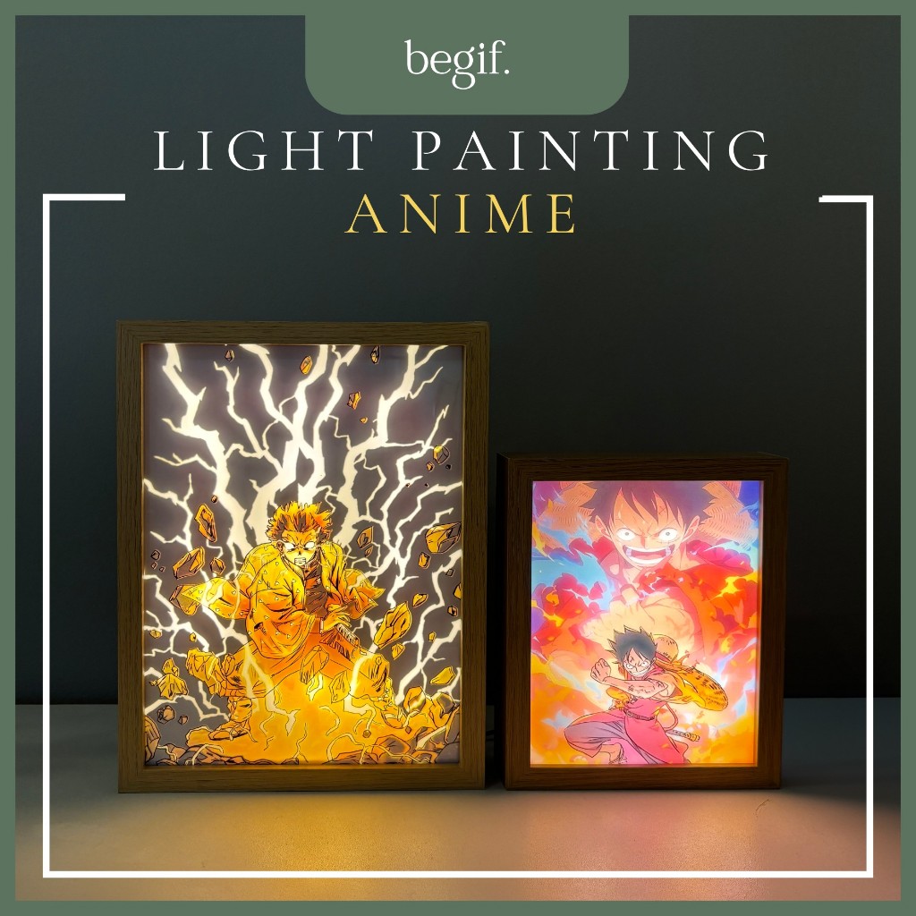 Predesign Light Frame Line Drawing | Anime Portrait | Custom LED Art ...