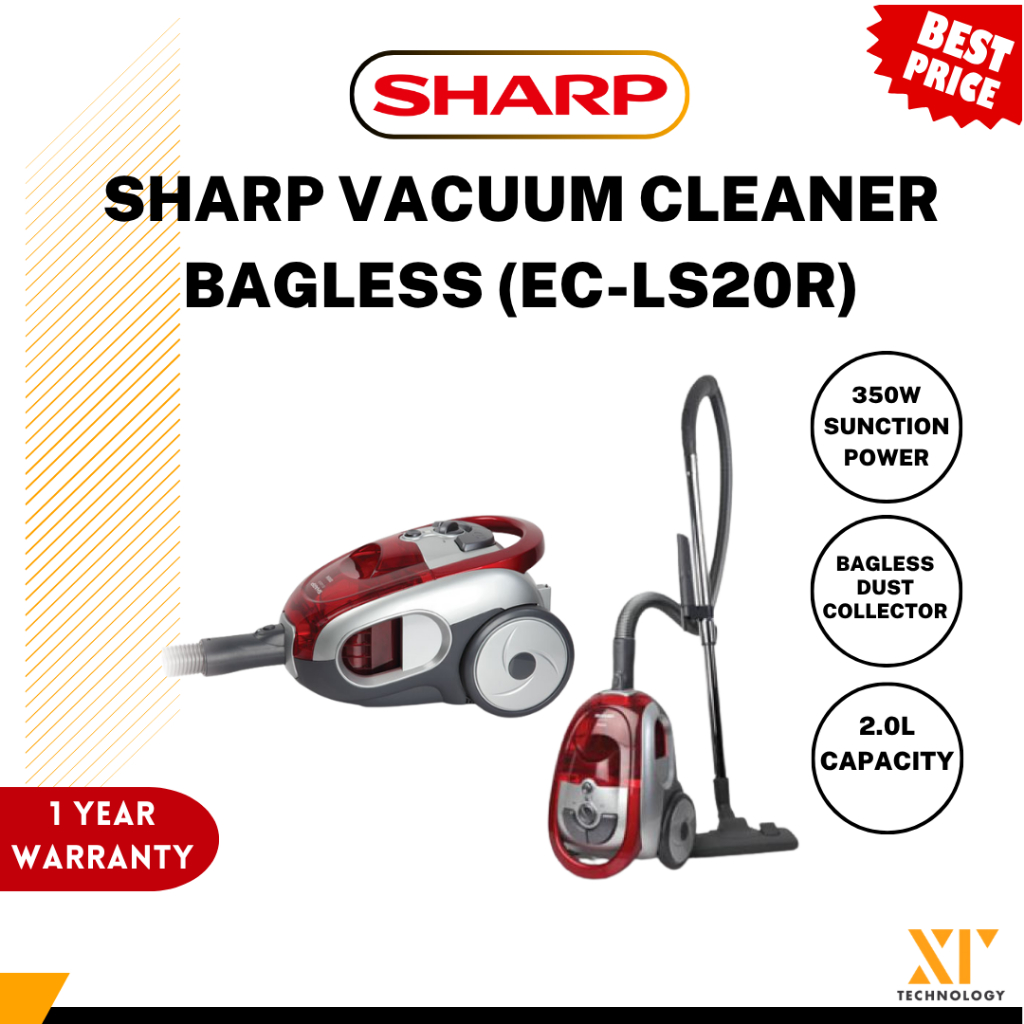SHARP VACUUM CLEANER BAGLESS (EC-LS20R) | Shopee Malaysia