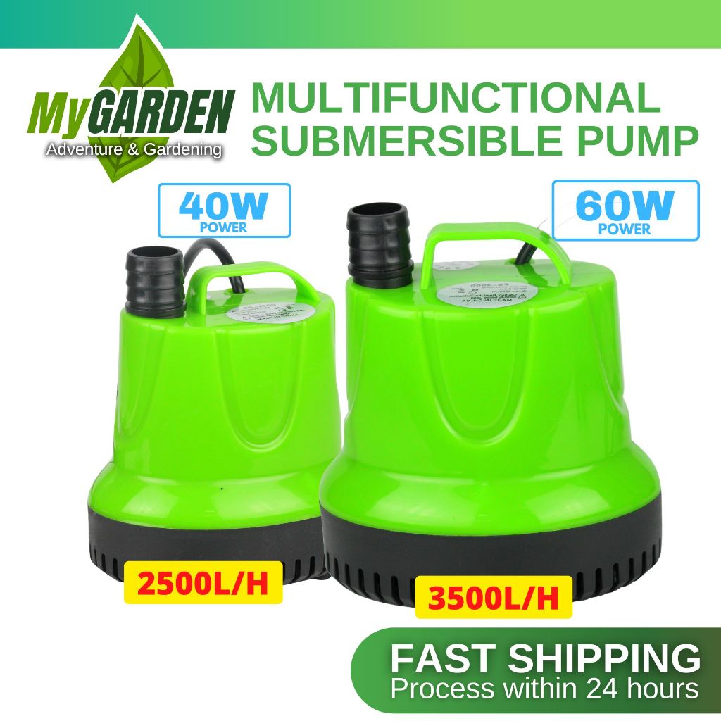 40W / 60W Submersible Water Pump Hydroponic Aquarium Fish Tank 3C ...
