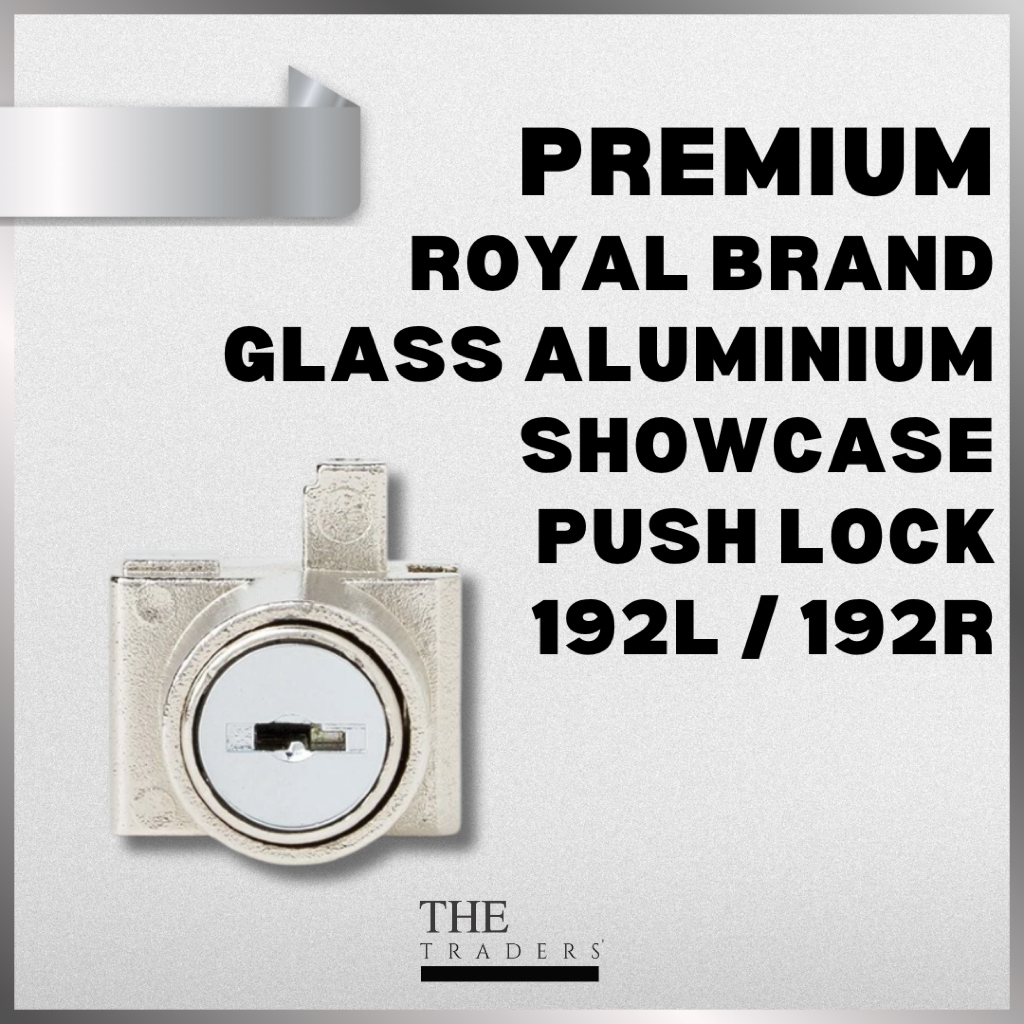 The Traders Royal Brand Glass Aluminium Showcase Push Lock 192L / 192R ...