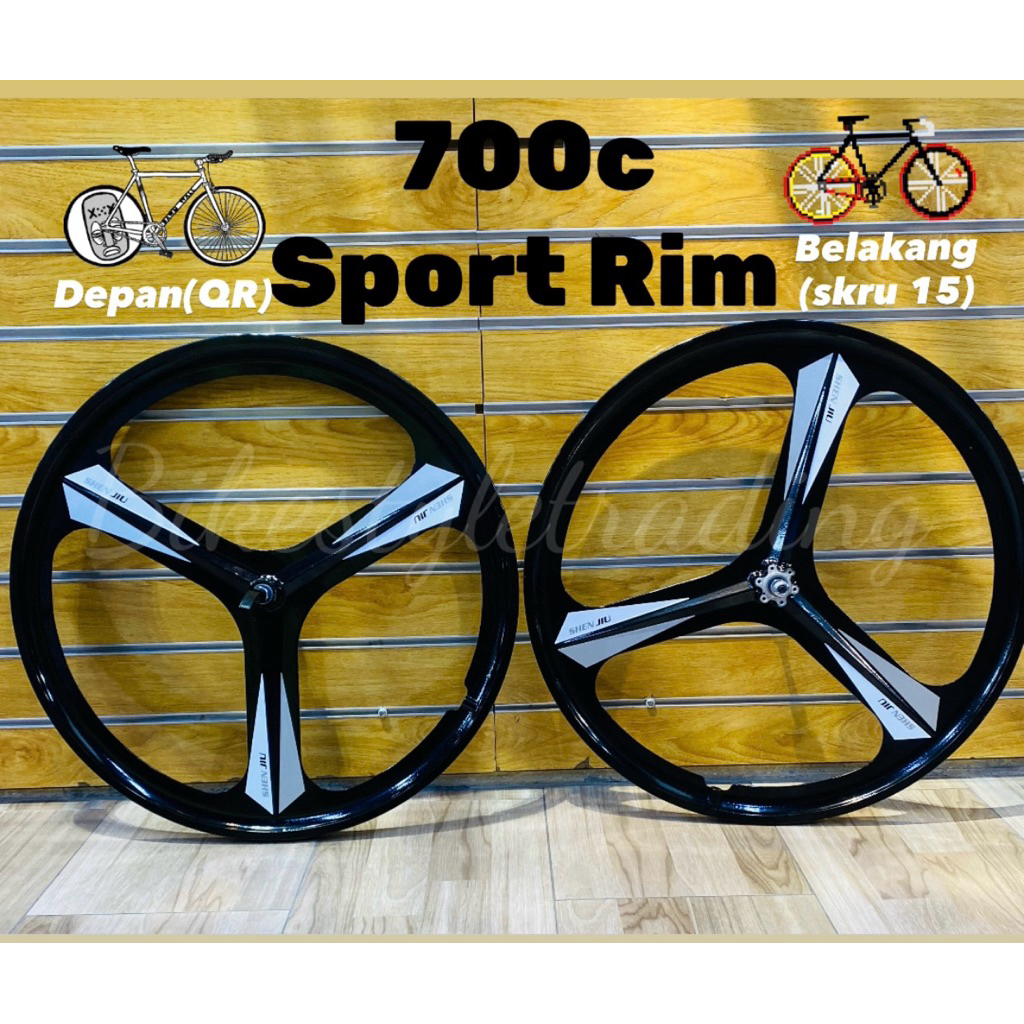 Ready Stock Rim Fixie 700c/Sport rim fixie/Fixie rim tiga batang/Sport ...