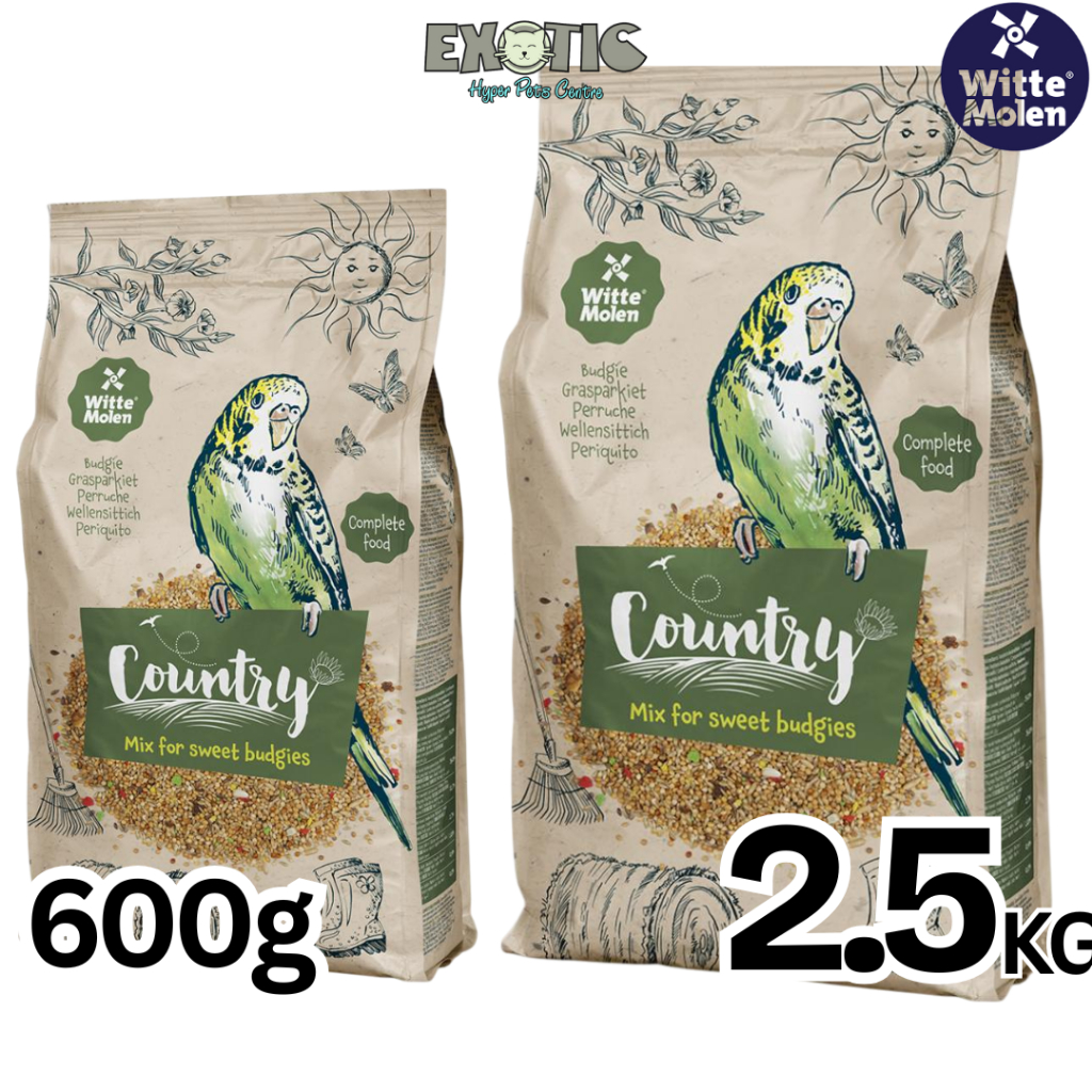 WITTE MOLEN COUNTRY BUDGIE Makanan Burung Baji/Parkit Complete Bird ...