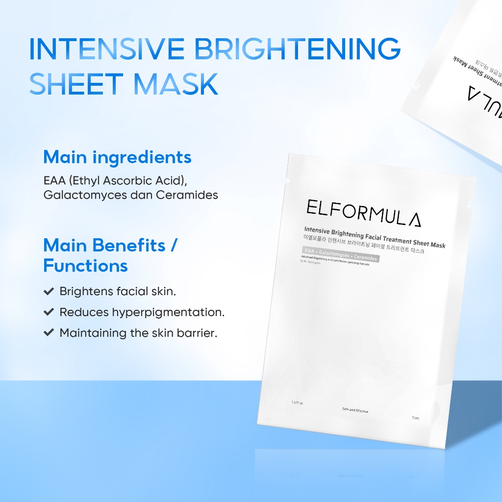 ELFORMULA Intensive Brightening Facial Treatment Sheet Mask ...