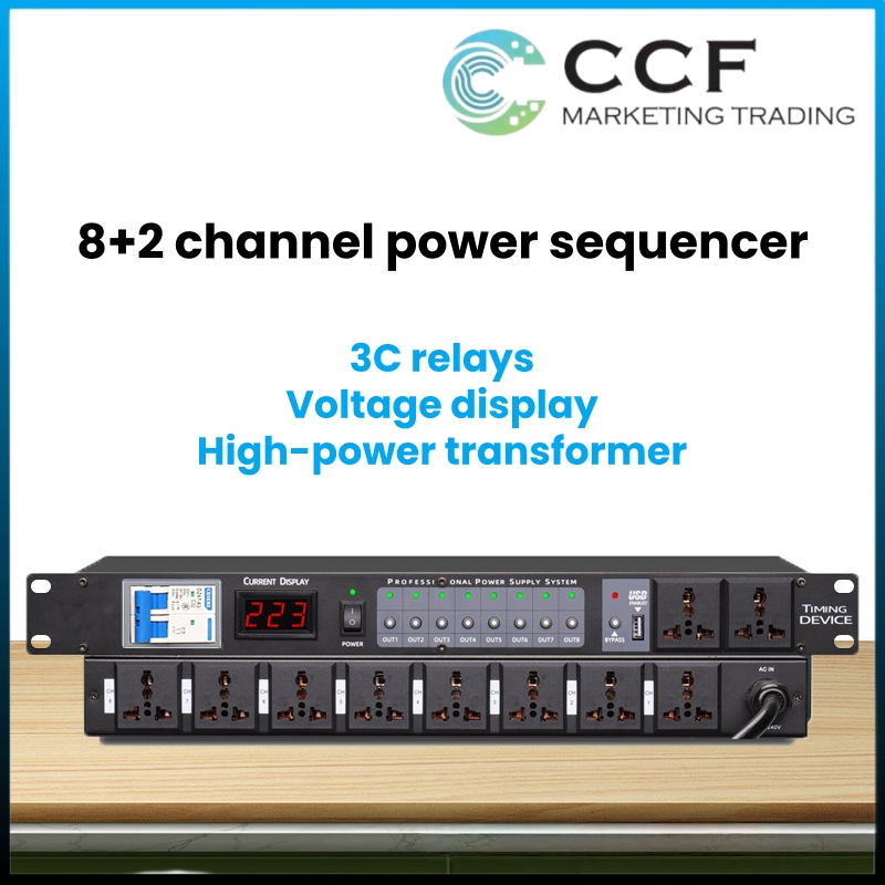Professional Power Sequencer 8 + 2 Channel power supply intelligent ...