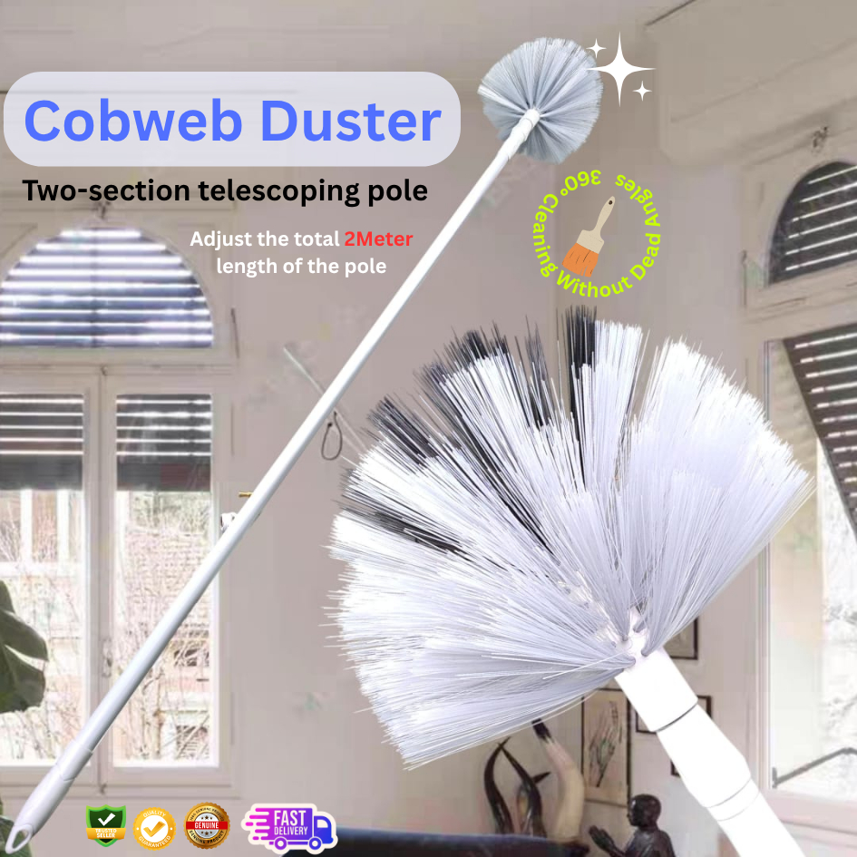2METER 2 SECTION TELESCOPING POLE COBWEB DUSTER/CEILLING DUSTER/PENYAPU ...