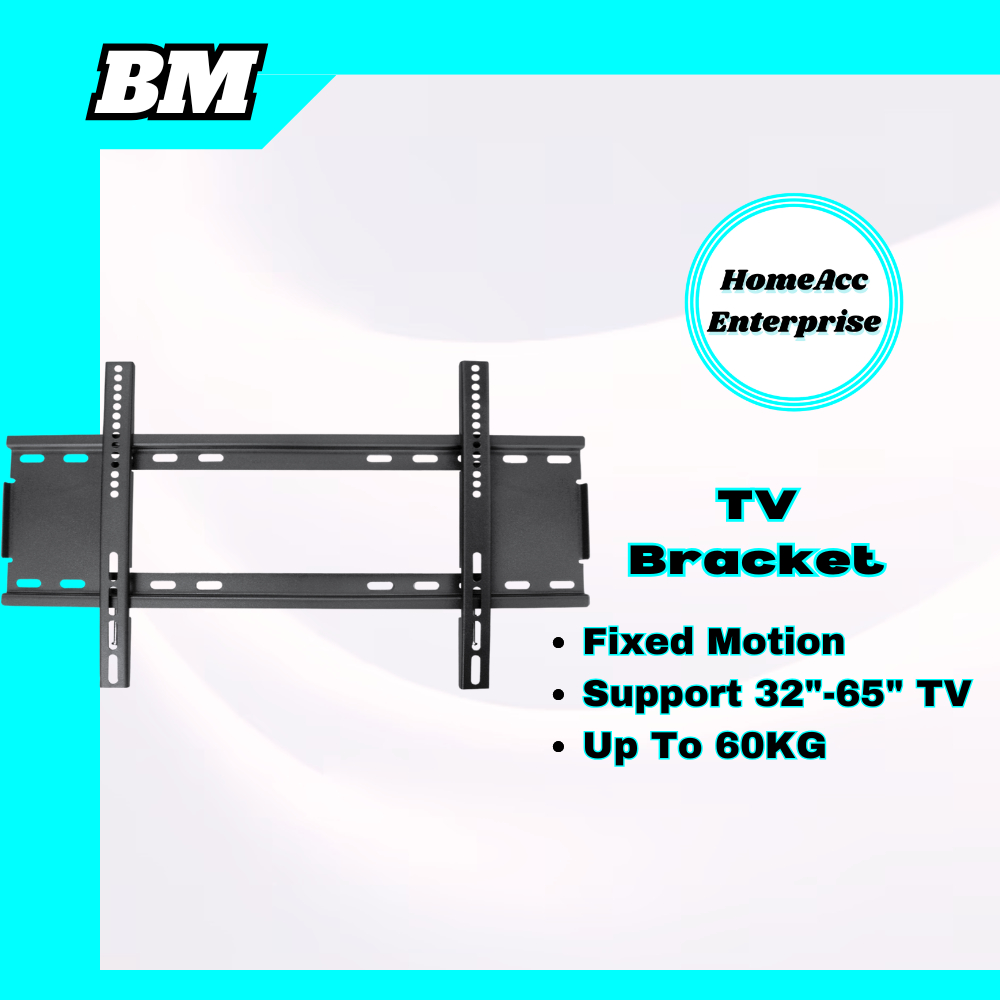 BM LCD TV Bracket [BM520] Support 32" To 65" TV [Fixed Motion] Black ...