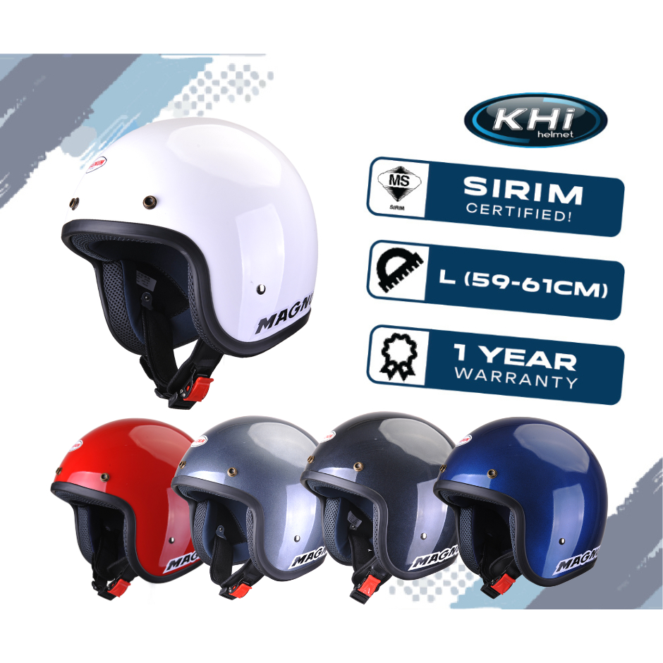 Magnum M5 | Motorcycle Helmet | Open face | 3 button | Sirim Certified ...