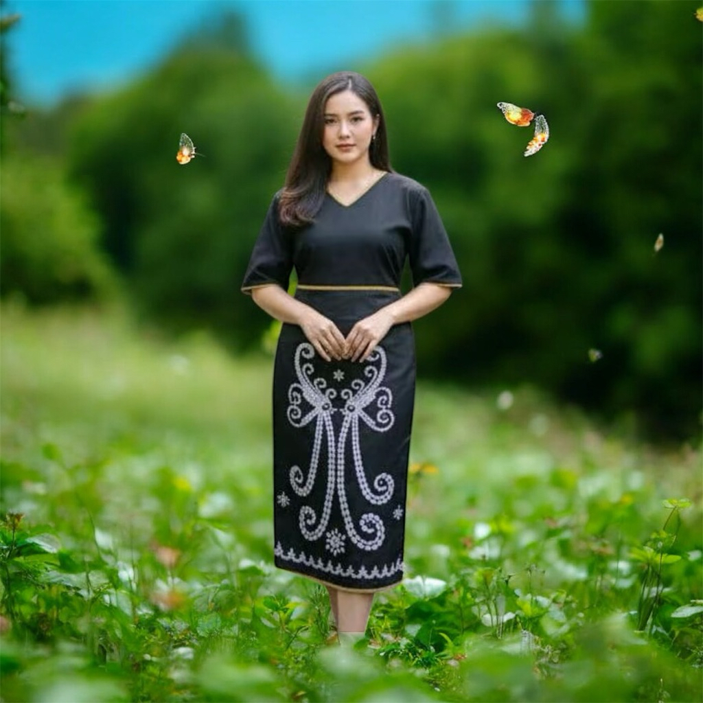 DRESS BORNEO FAKE BURIEK TATING FIT 45KG-80KG READY STOCK | Shopee Malaysia