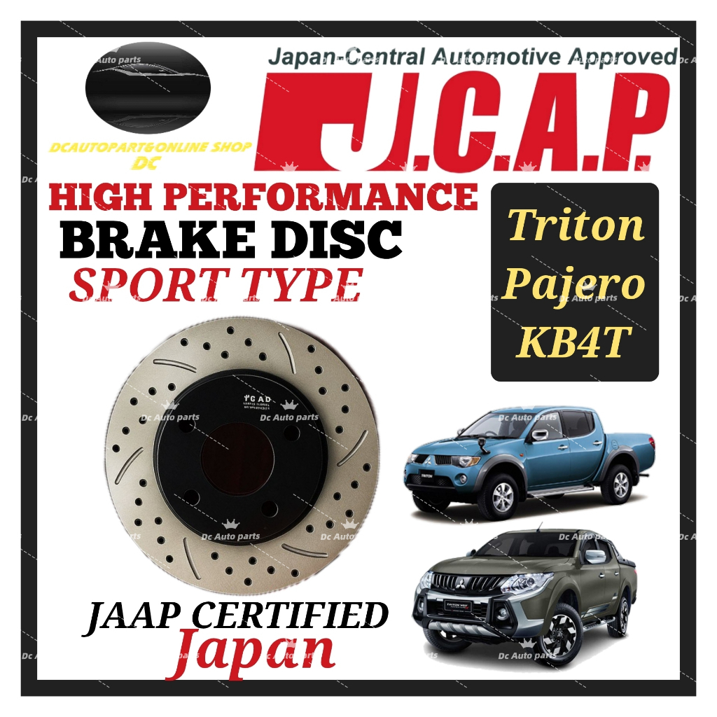 JCAP JAPAN MITSUBISHI TRITON PAJERO SPORT KB4T 4X4 DRILLED SLOTTED ...