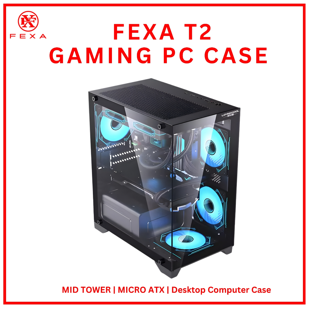 FEXA T2 Gaming Case | MID TOWER| MICRO ATX | Shopee Malaysia