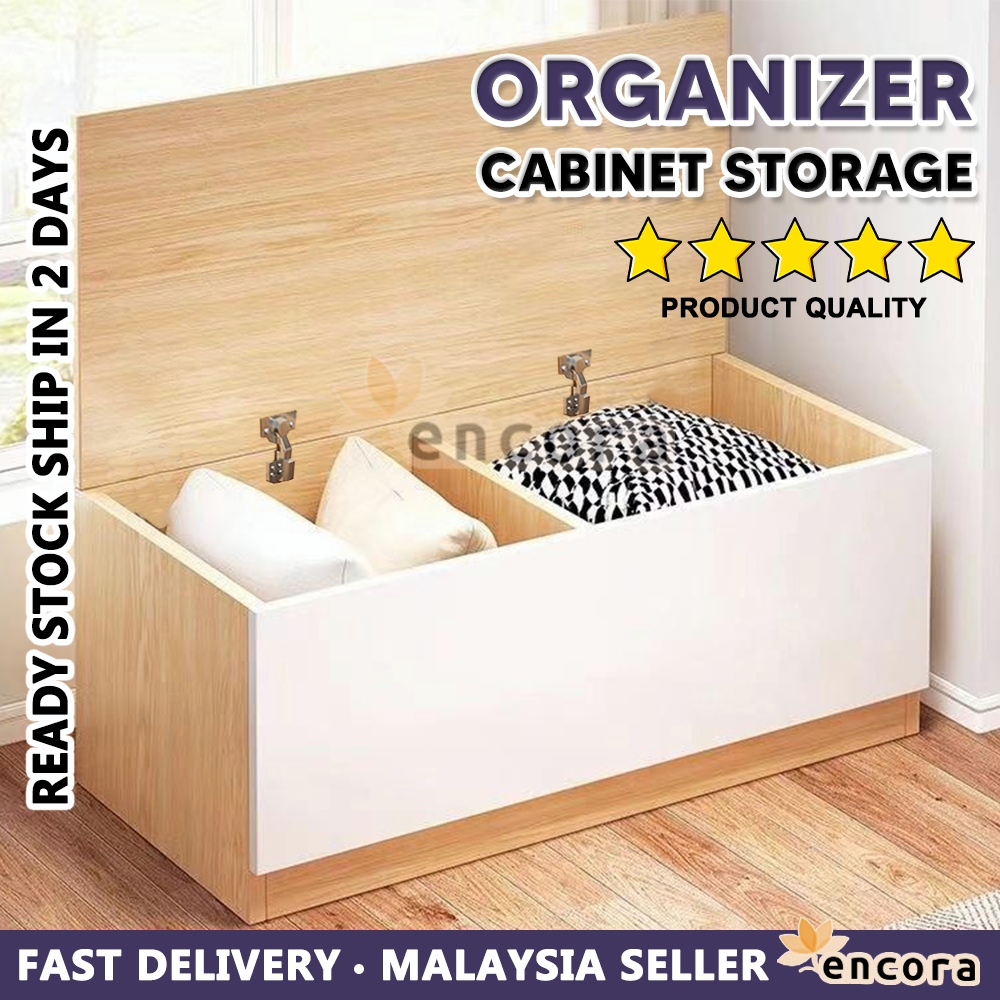 Encora Wooden Bedside Organizer Storage Cabinet Floor Cabinet Rak ...