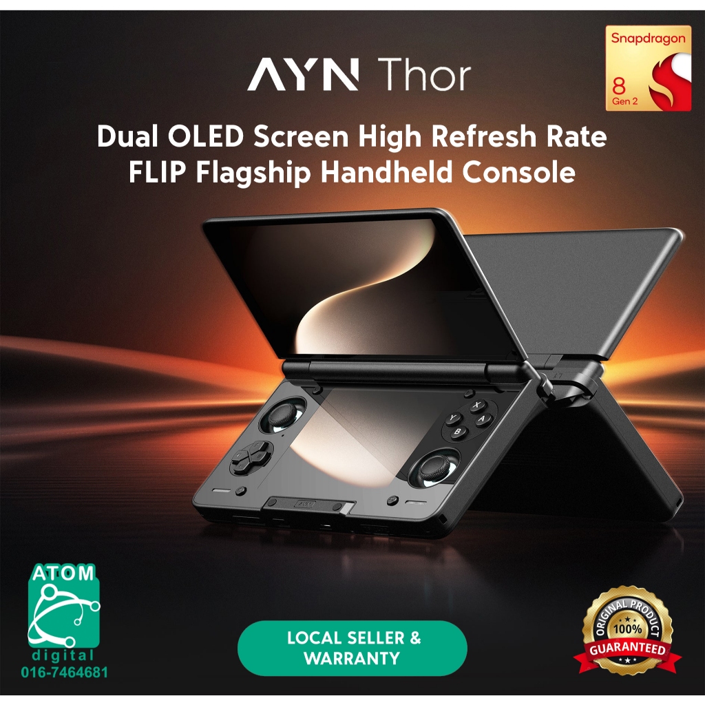 【Send From JB】AYN THOR, DUAL OLED SCREEN, Snapdragon 8 Gen 2, 6000mah ...
