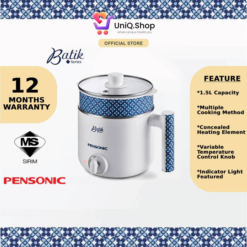 [NEW] Pensonic Batik Series Multi Cooker with Steamer 1.5L | PMC-1503B ...