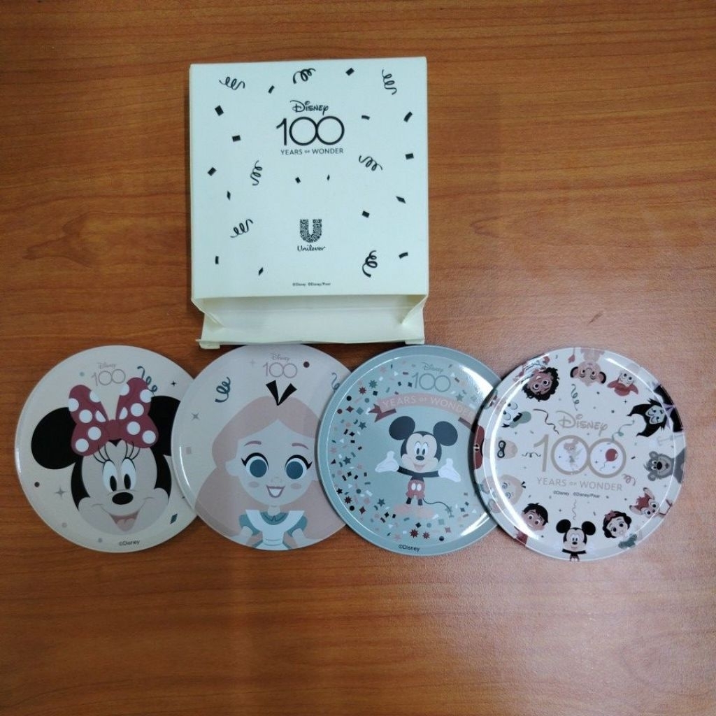 Disney 100 years of wonder coasters set by Unilever (4 per set ...