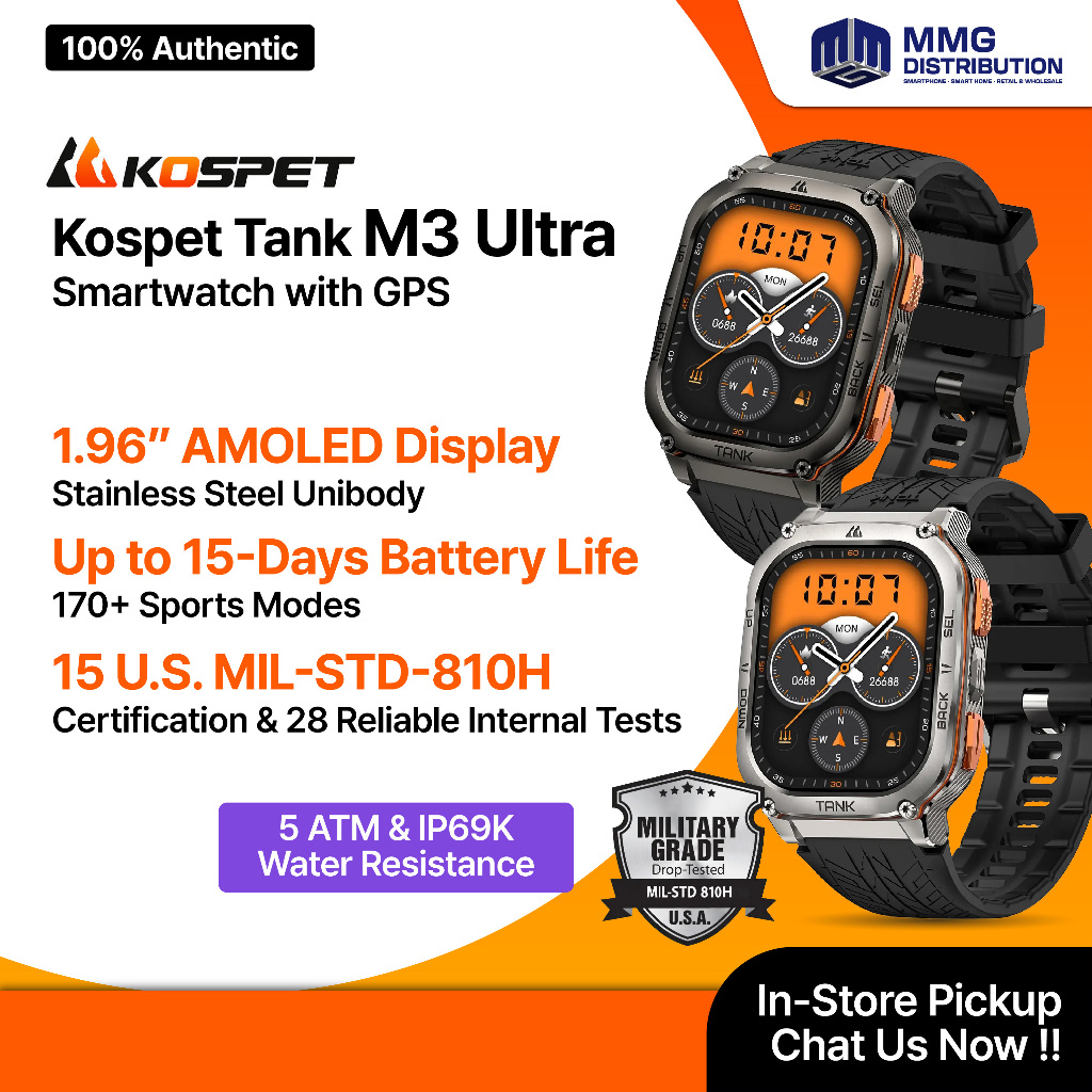 KOSPET Tank M3 Ultra / Tank M3 Smart Watch | 1.43" AMOLED Display ...
