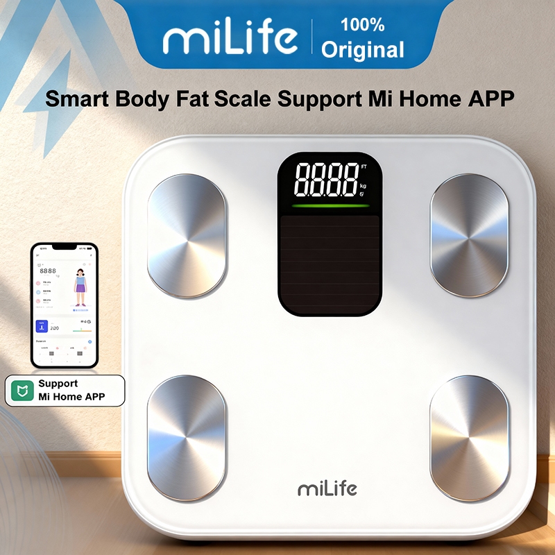 miLife Smart Body Fat Scale Digital Timbangan Badan Pintar with Mi Home ...