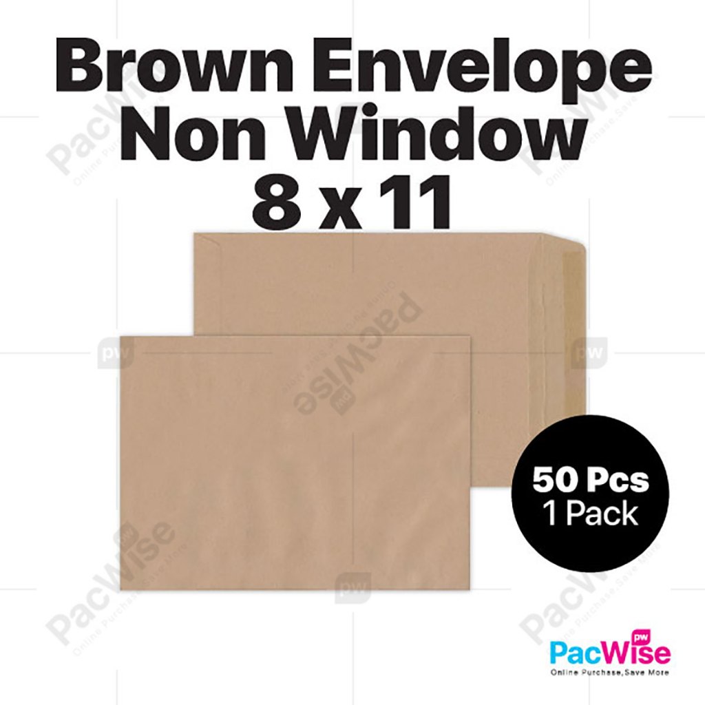 Brown Manila Envelope Non-Window 8" × 11" | A4 Document Envelope Manila ...