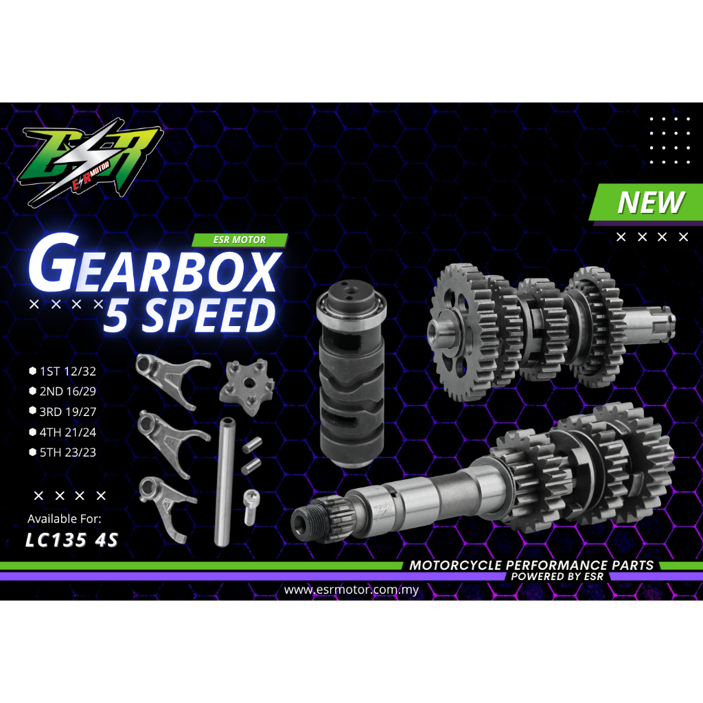 ESR MOTOR GEAR BOX 5 SPEED FOR LC4s | Shopee Malaysia